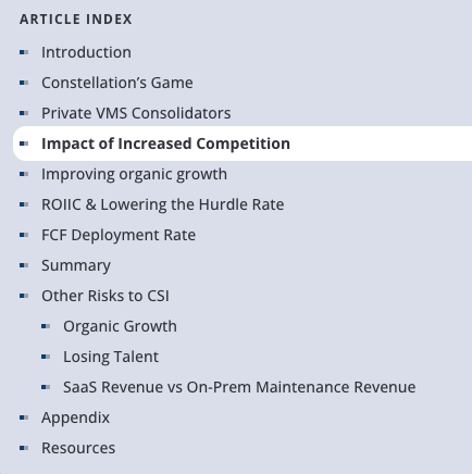 Constellation Software & VMS Acquirer Research Roundup | In Practise